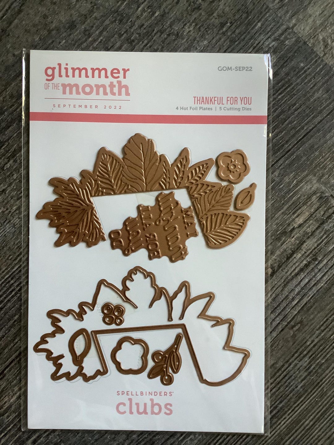 Spellbinders Thankful for You Glimmer & Cutting Die Set - Etsy