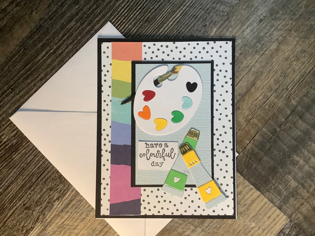 Paint Themed Greeting Card - Etsy