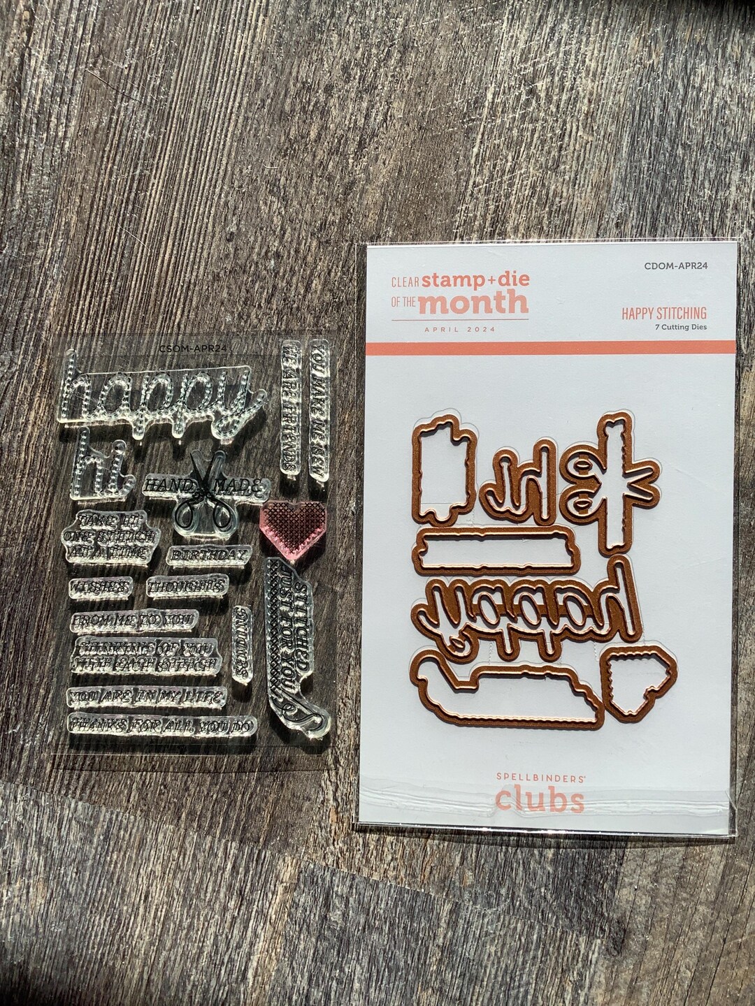 Spellbinders Happy Stitching Stamp and Cutting Die Set - Etsy