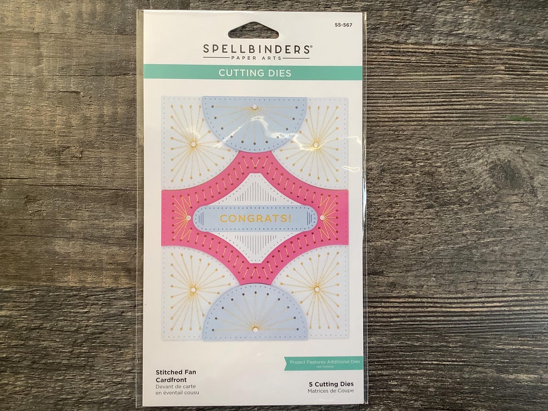 Spellbinders Stitched Fan Cardfront Cutting Die Set - Etsy