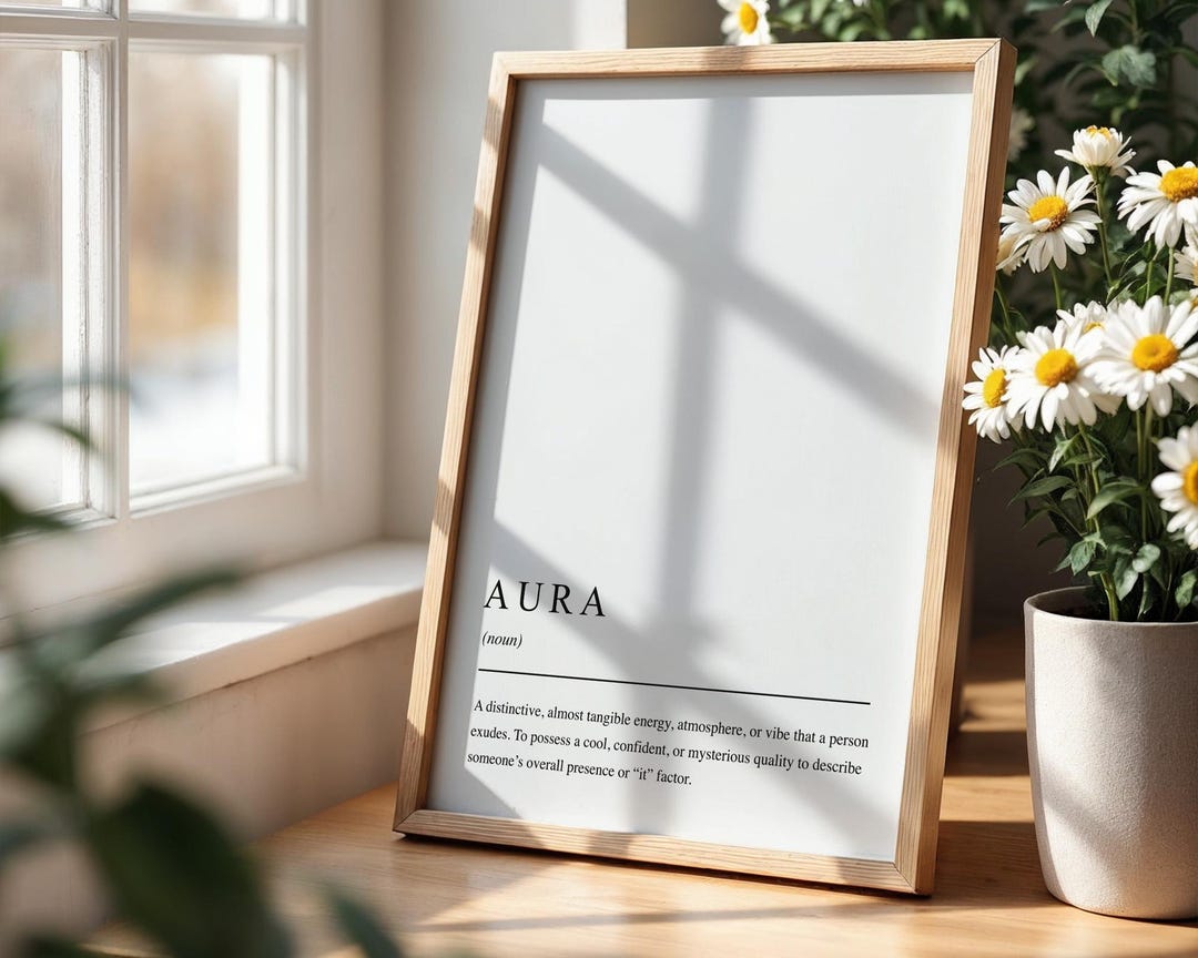 Aura Definition Print, Affirmation Wall Art, Manifest Poster, Spiritual ...
