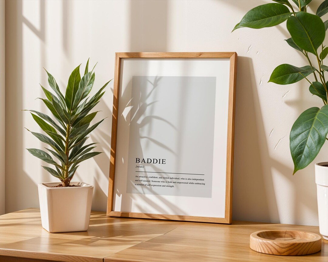 Baddie Definition Print, Dictionary Wall Art, Manifestation Wall Art ...