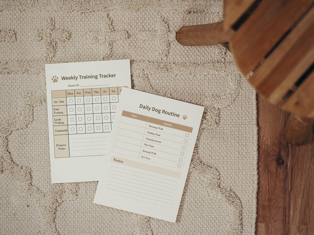 Dog Training & Routine Planner | Printable PDF | Puppy Training Tracker ...