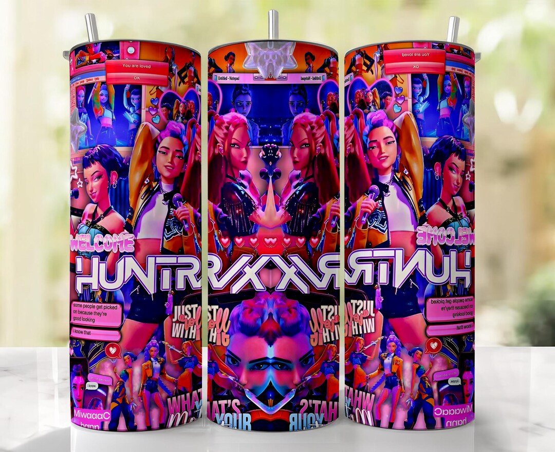 Huntrix Tumbler Wrap Instant Download, Kpop Demon Hunters Huntrix Girl ...