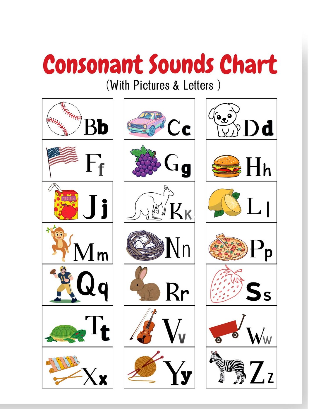 Kindergarten Beginning Consonant Sounds Teacher Resource, Student ...