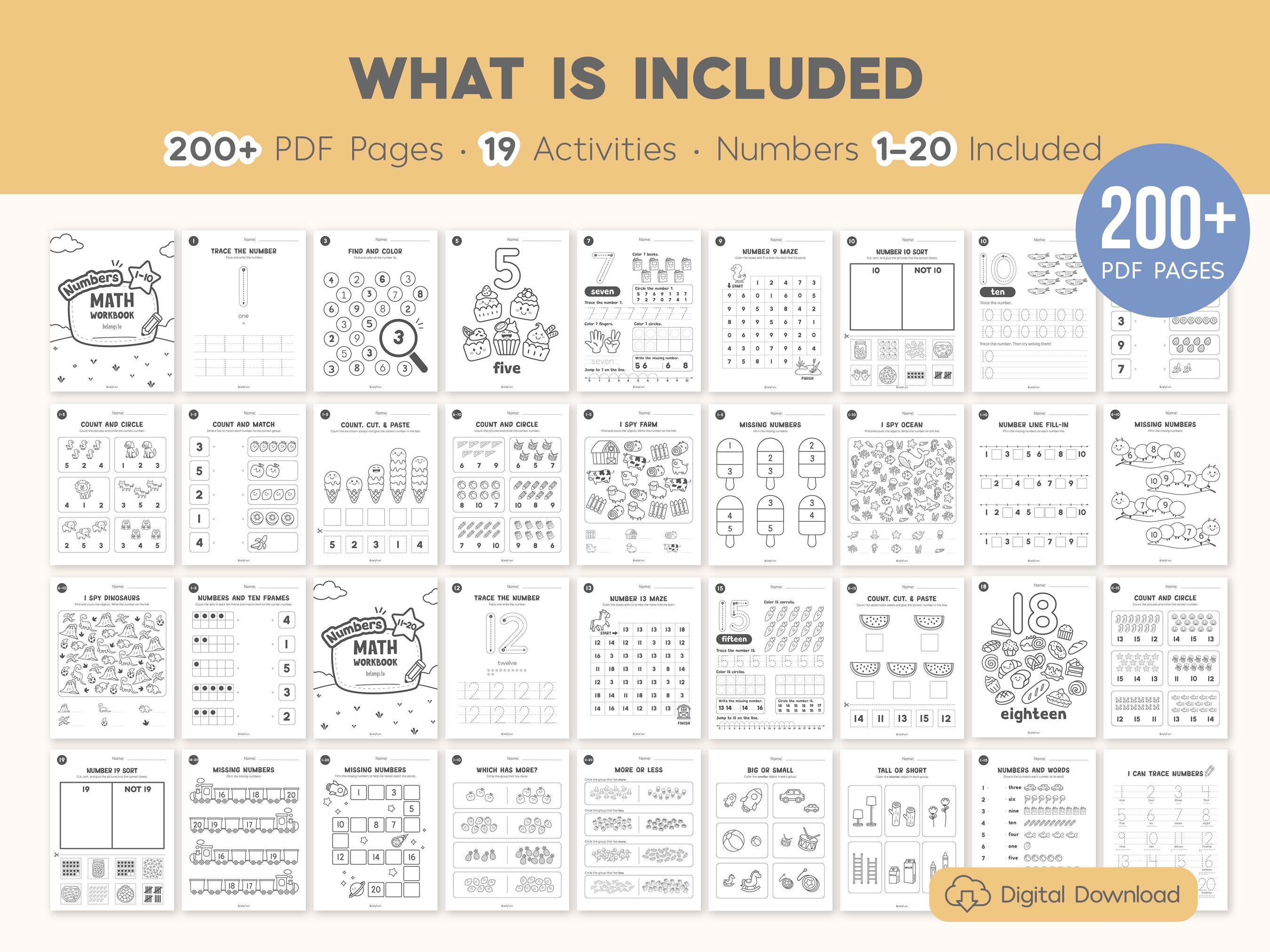 Number of the Week Printable Worksheets, Number Worksheets 1–20, Number ...