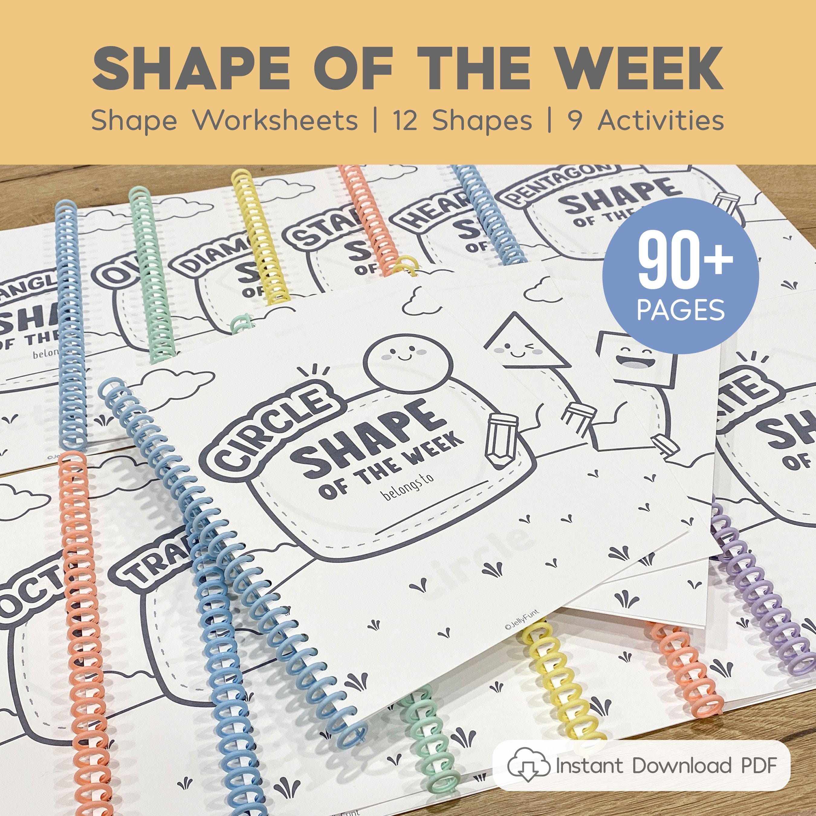 Shape of the Week Printable Worksheets, 2D Shape Worksheets, Shape ...