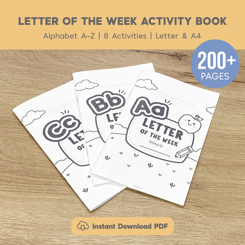 Letter of the Week Activity Book, Alphabet Tracing Worksheets, Alphabet ...