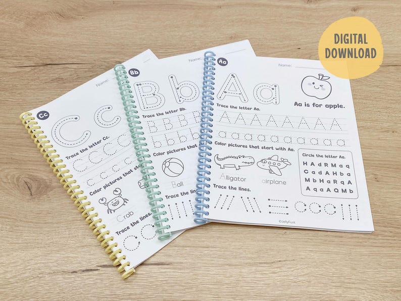 Alphabet Tracing Worksheets Printable, Letter Recognition, Preschool ...