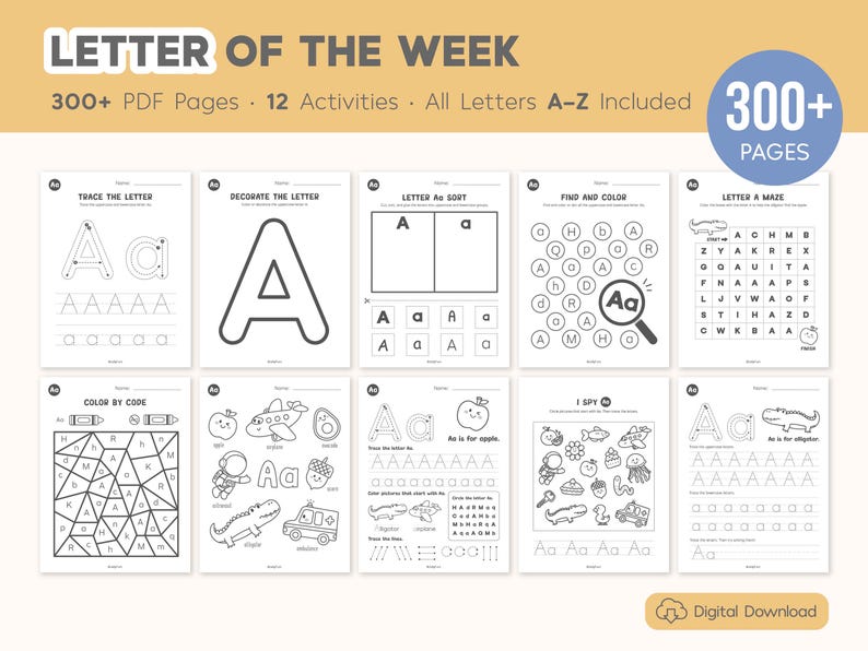 Preschool Curriculum Bundle, 650+ Printable Worksheets, Pre-k Workbook ...