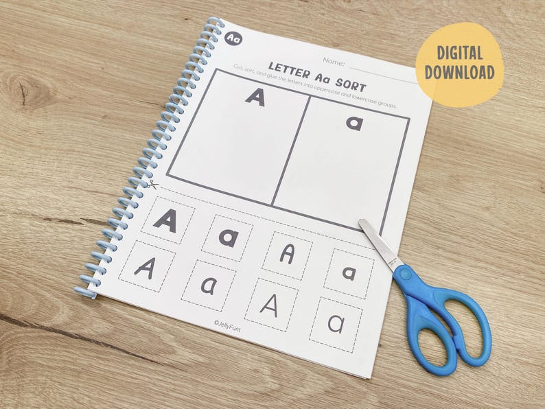 Alphabet Letter Sort Worksheets Printable, Uppercase and Lowercase ...