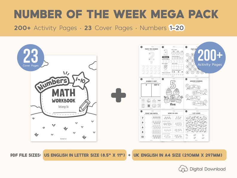 Number of the Week Printable Worksheets, Number Worksheets 1–20, Number ...