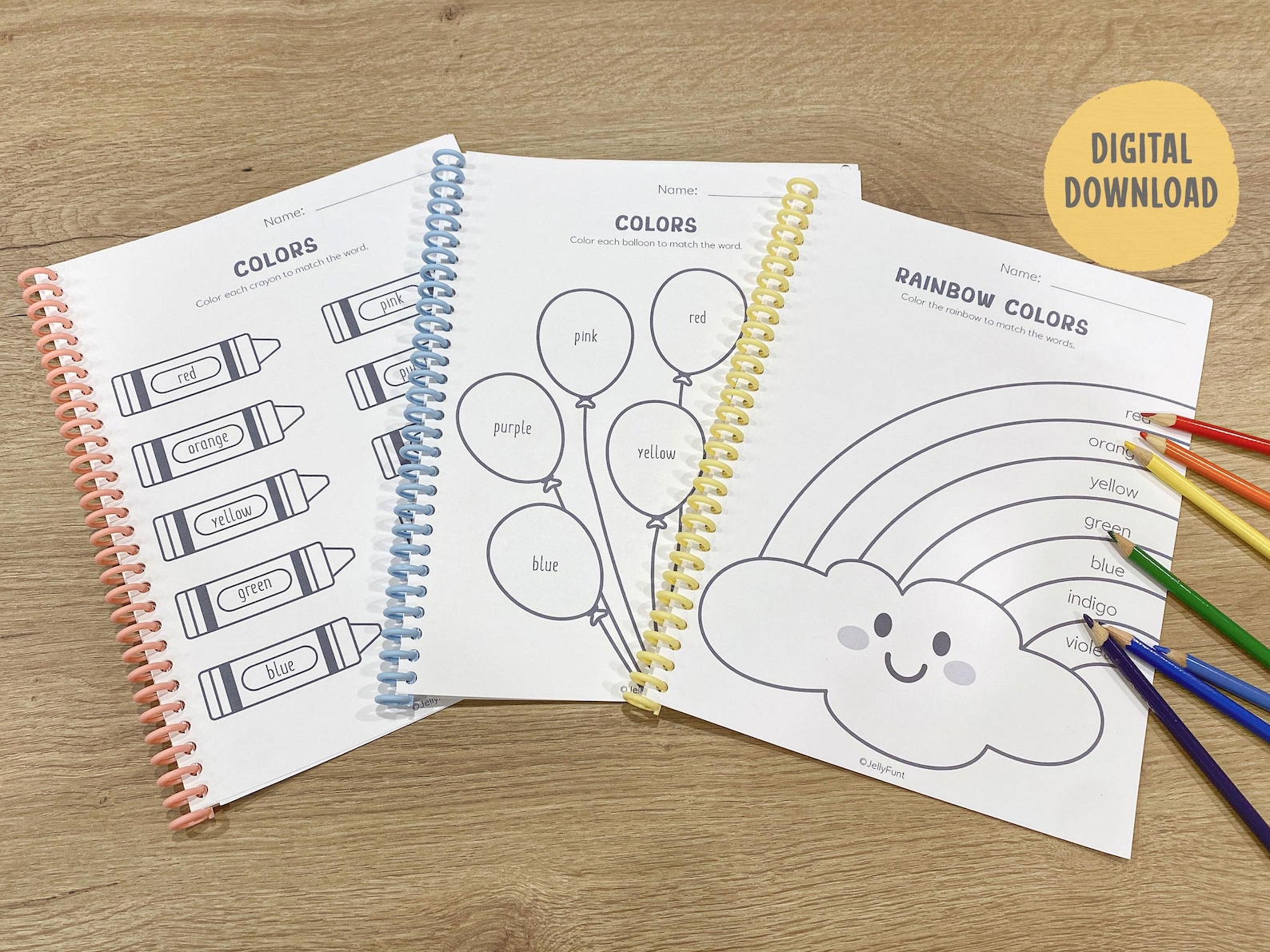 Learning Colors Printable Worksheets, Preschool Color Recognition, Pre ...