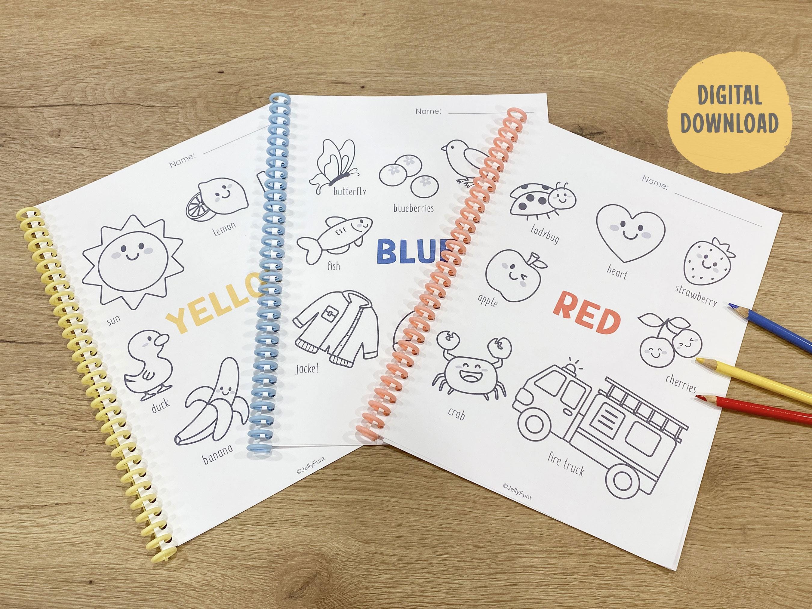 Learning Colors Printable Worksheets, Preschool Color Recognition, Pre ...