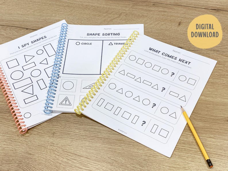 Shape of the Week Printable Worksheets, 2D Shape Worksheets, Shape ...