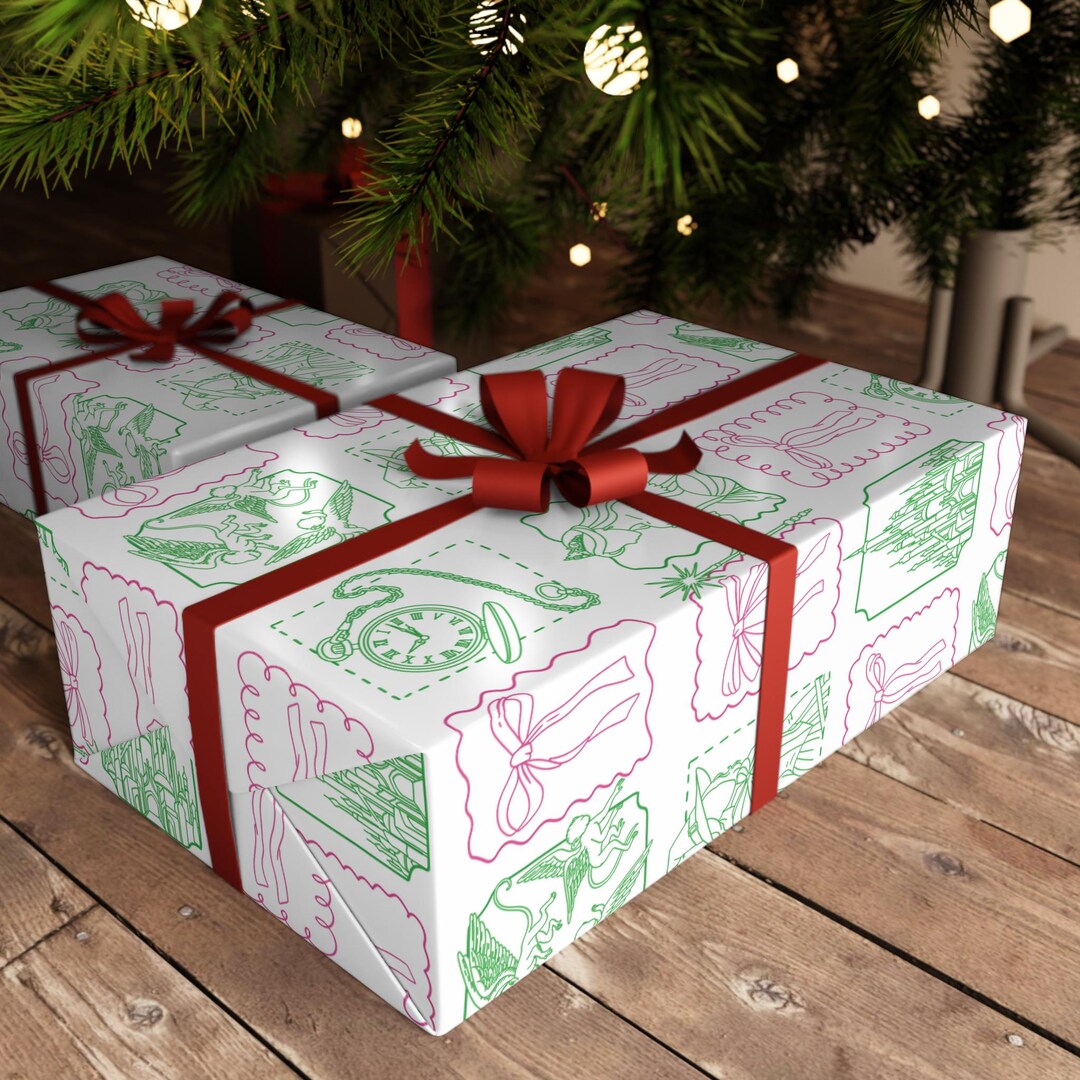 Wicked Vintage Holiday Icons Wrapping Paper - Etsy