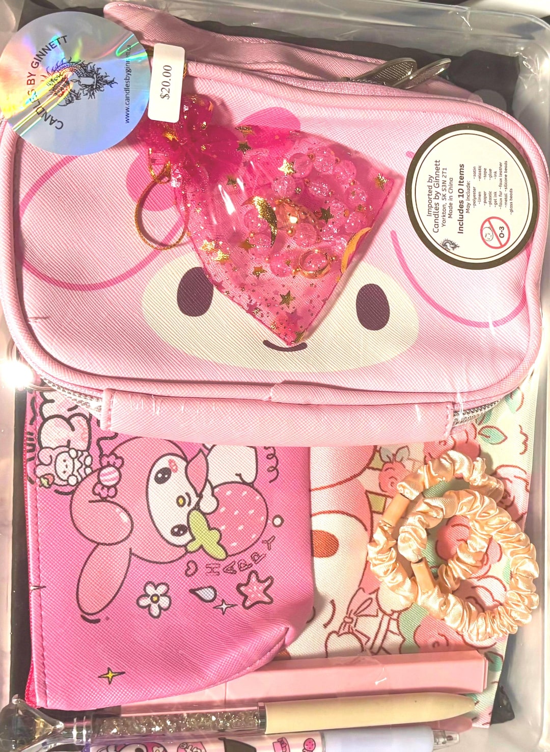 Curated Gift Box – My Melody, Sanrio Themed Set, Tote/purse, Pens, Coin ...