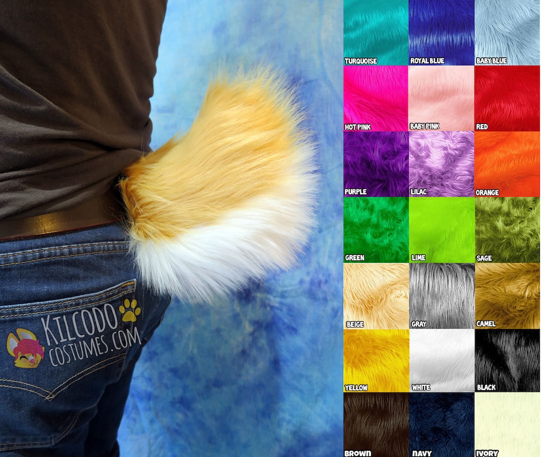 Custom Faux Fur Cosplay Fursuit Nub or Bob Tail – Bunny, Rabbit, Deer ...
