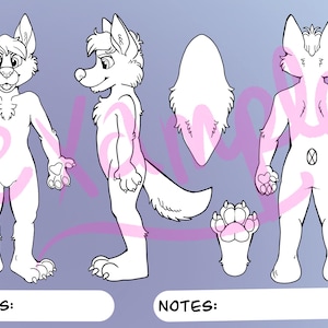 Fursuit Partial Ref Sheet Base - Etsy UK