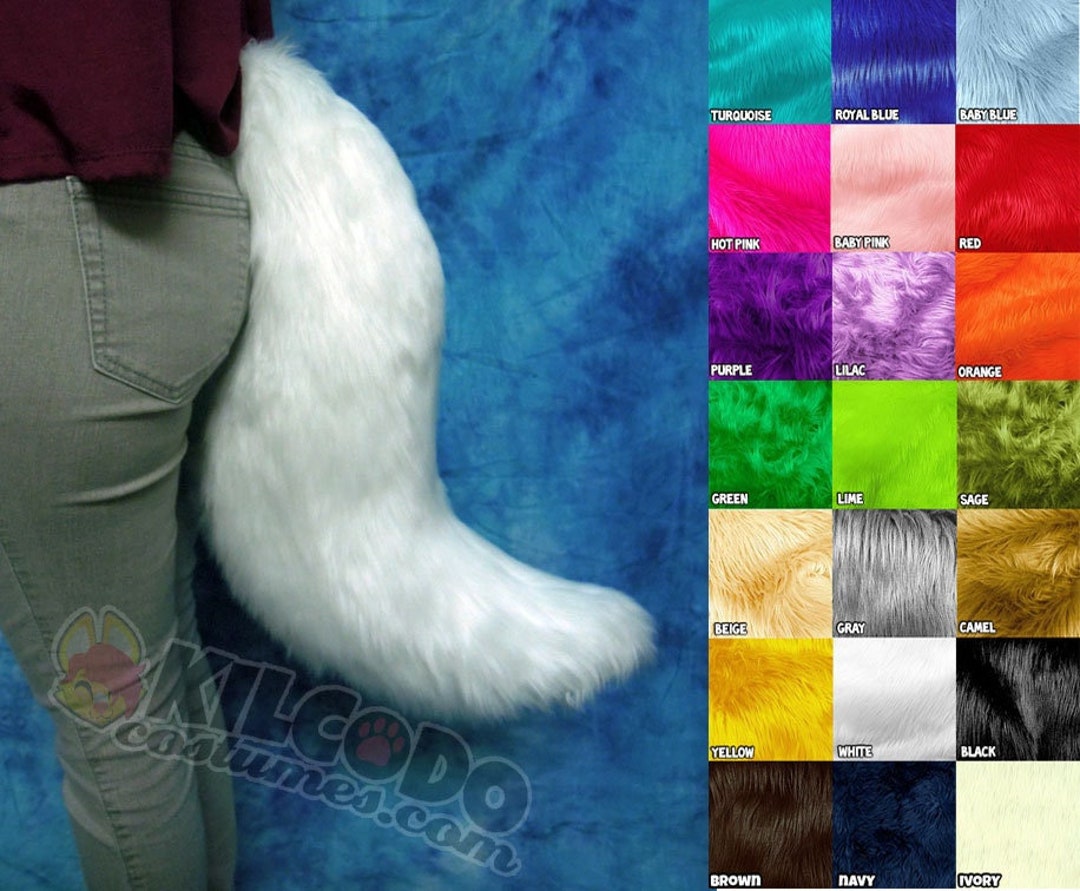 Custom Faux Fur Cosplay Fursuit Tail – Husky, Wolf, Fox - Choose Your ...