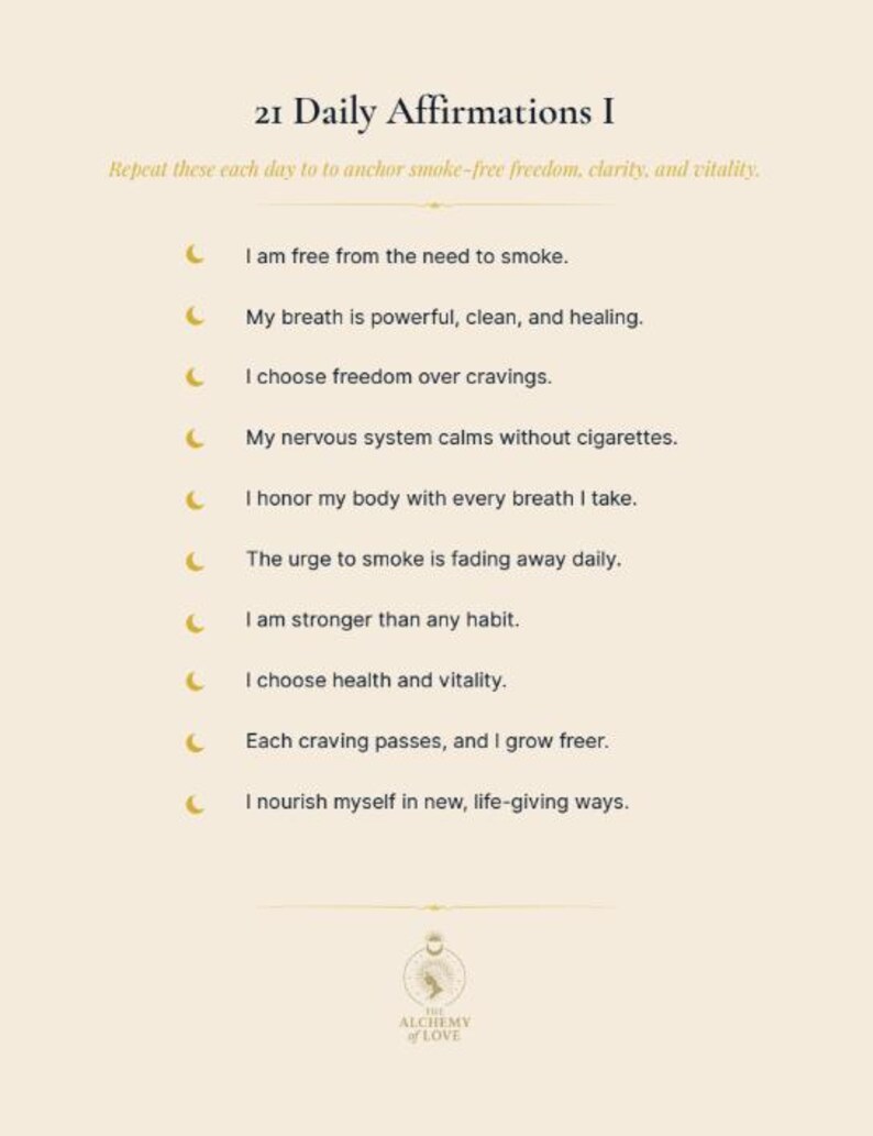 Quit Smoking Ritual | 21-day Smoke-free Reset | Craving Release PDF - Etsy