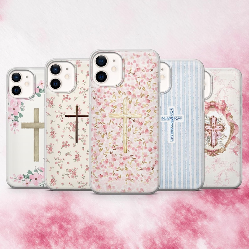 Cross Phone Case Jesus Christ Christian Cover for iPhone 17, 16, 15, 14 ...