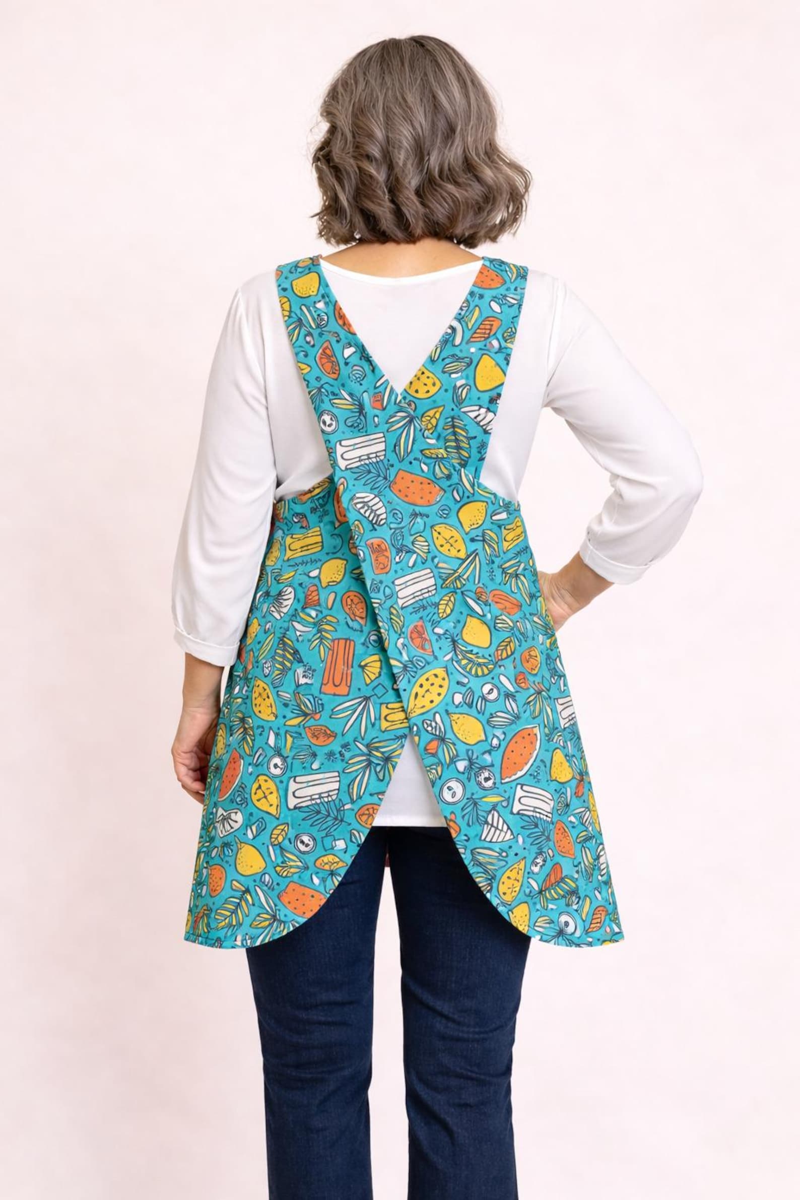 Cross Back Apron Sewing Pattern | Japanese Style, Women's (PDF Pattern ...