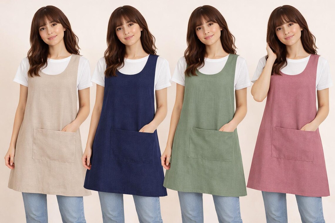 Cross Back Apron Sewing Pattern PDF | Japanese Style Apron | Easy Apron ...
