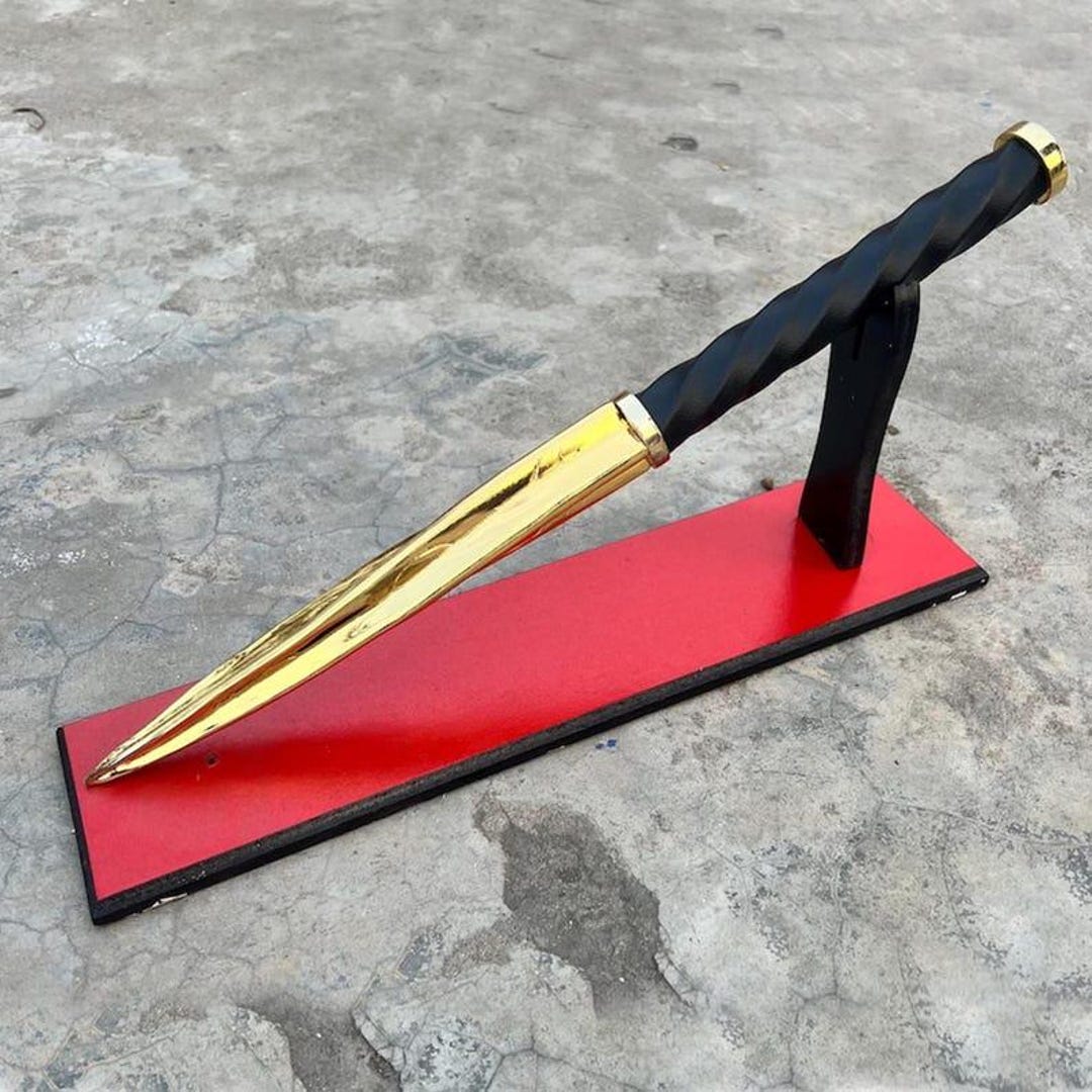 Gold Archangel Blade With Display Stand | Supernatural Cosplay Prop - Etsy