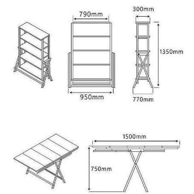 DIY Transforming Table to Bookshelf Woodworking Plan | Beginner Step-by ...