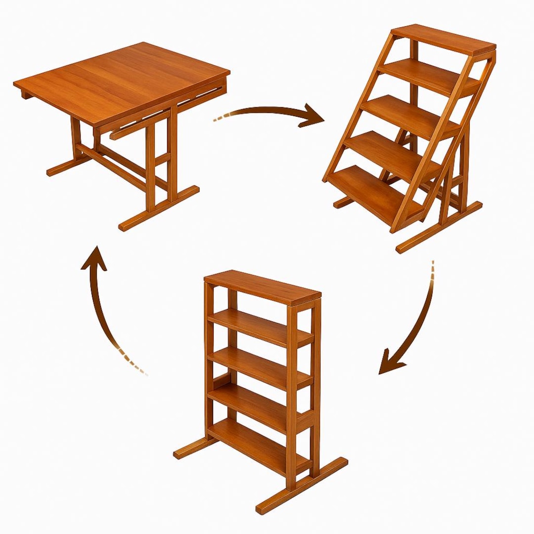 DIY Transforming Table to Bookshelf Woodworking Plan | Beginner Step-by ...