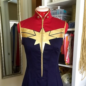 Captain Marvel Superhero Dress Costume. Cosplay,custom Made - Etsy