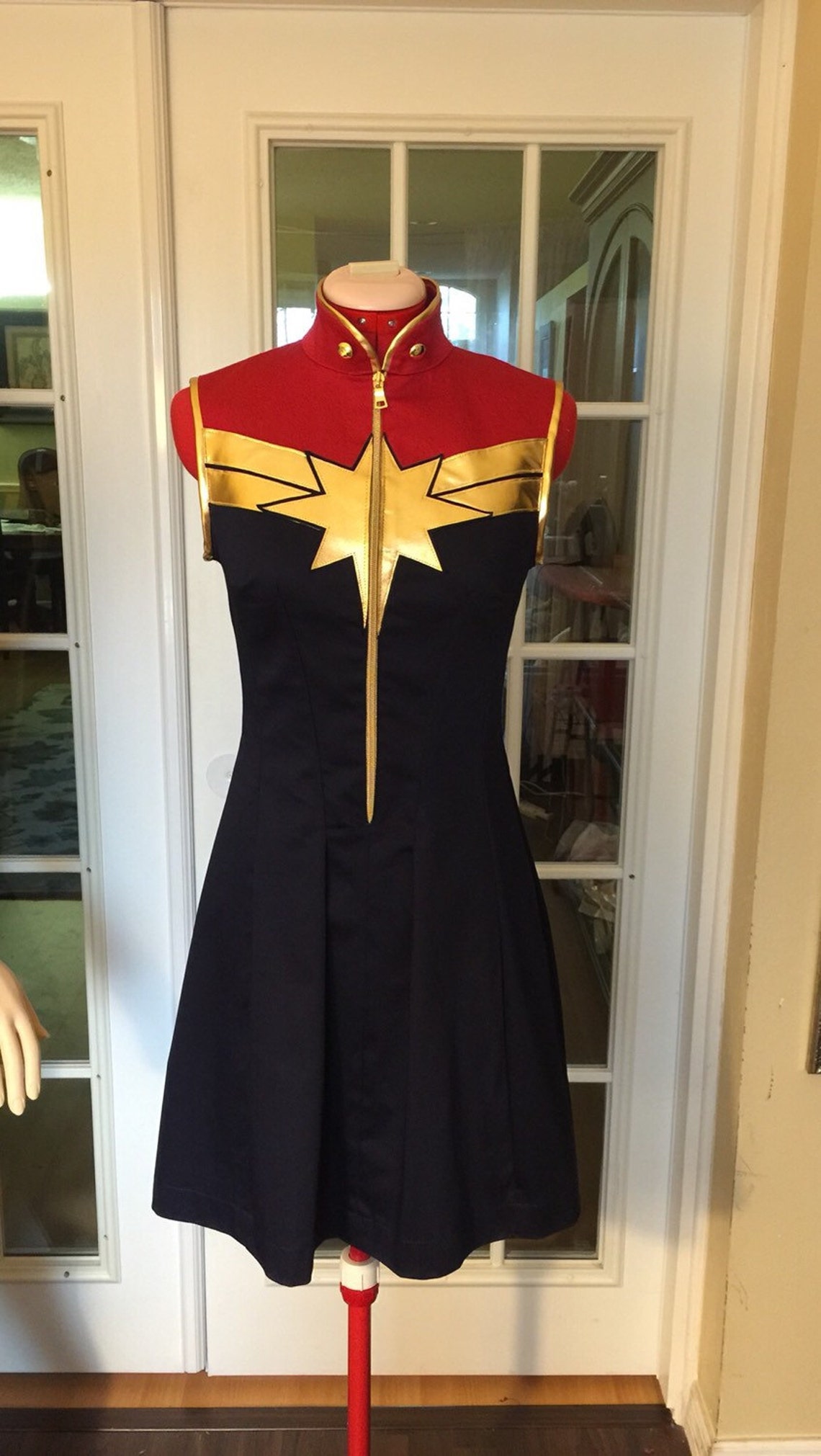 Captain Marvel Superhero Dress Costume. Cosplaycustom Made - Etsy