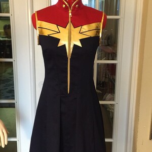 Captain Marvel Superhero Dress Costume. Cosplay,custom Made - Etsy