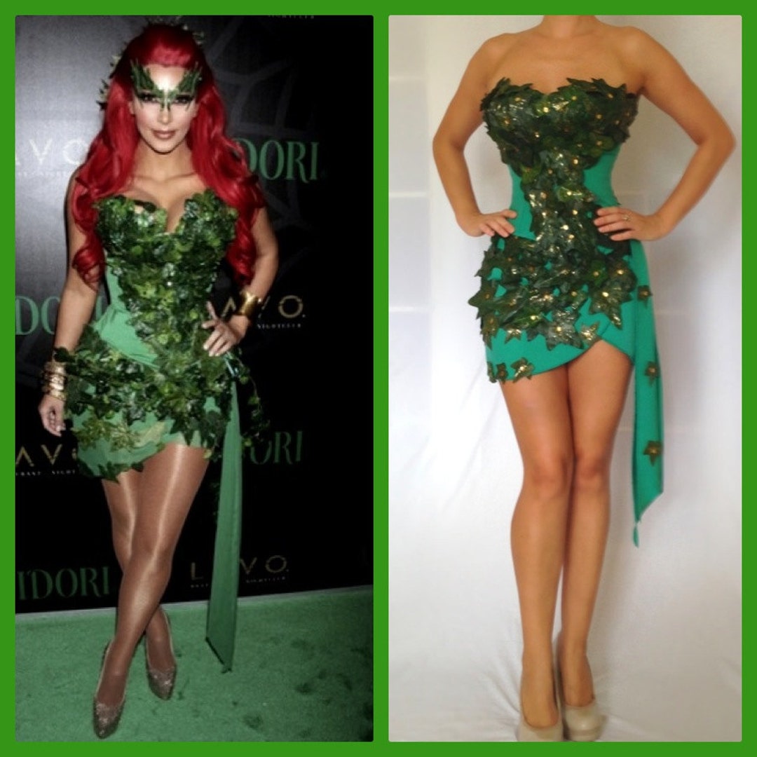 Sexy Kim Kardashian Poison Ivy Halloween Costume Comic Con Custom Made