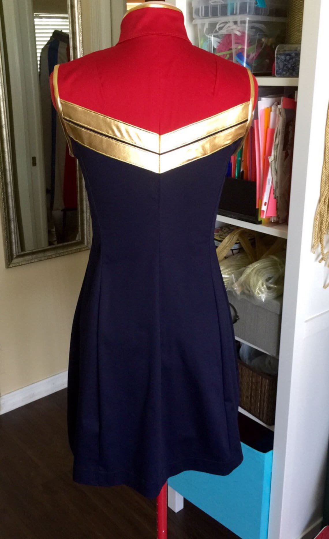 Captain Marvel Superhero Dress Costume. Cosplay,custom Made - Etsy