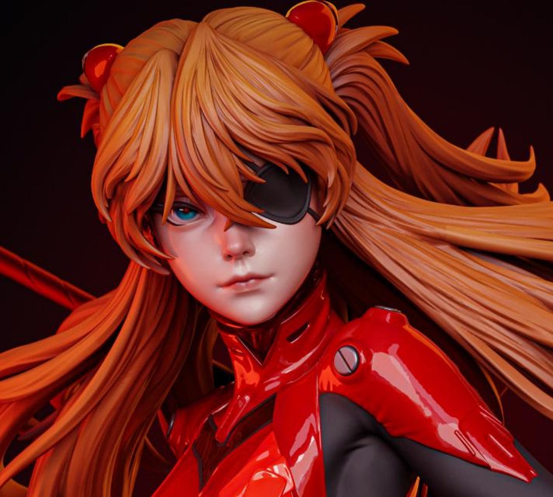 Asuka - Neon Genesis Evangelion - Anime / Game STL Figure for Resin ...