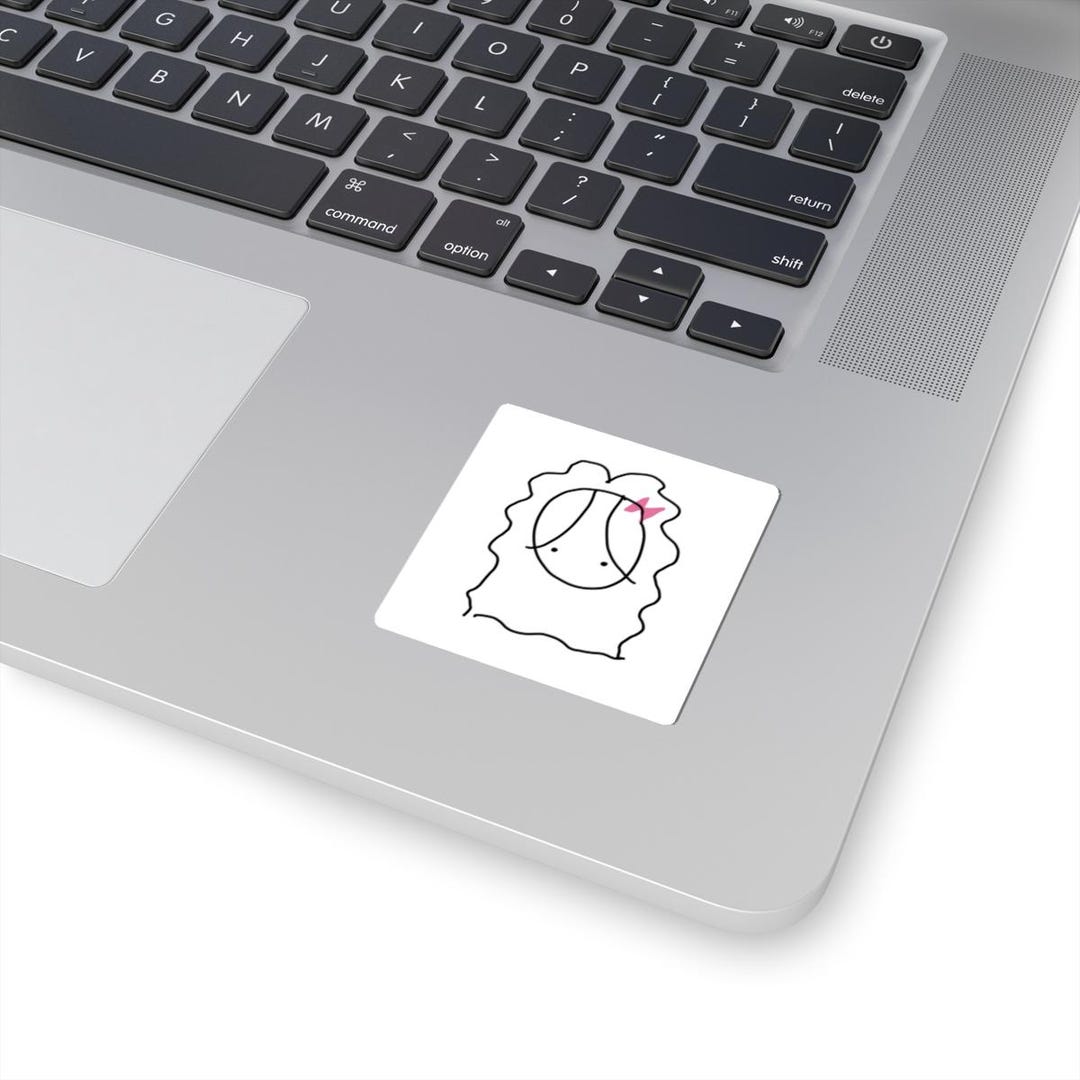 Cute Girl Hair Stickers Kiss-cut Decals for Laptops, Water Bottles ...