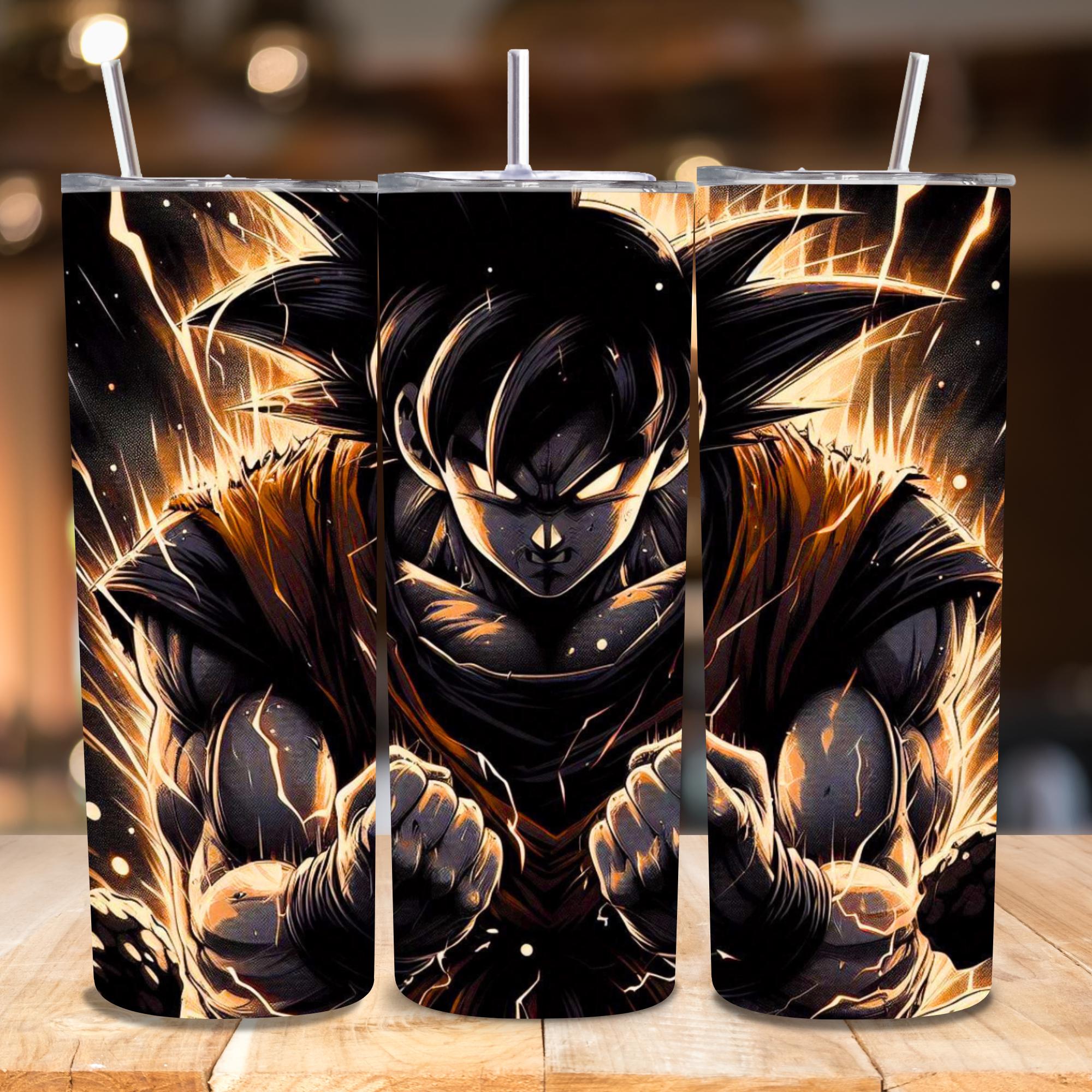 Dragonball Z Tumbler Wrap: Goku Skinny Tumbler Design (digital Download ...