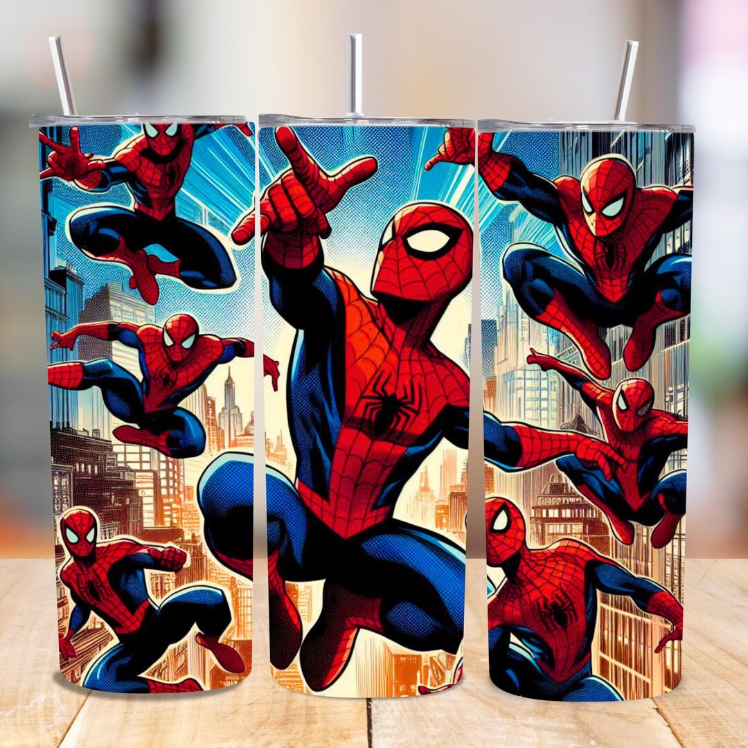 Superhero Tumbler Wrap | Spiderman Design PNG (digital Download) - Etsy