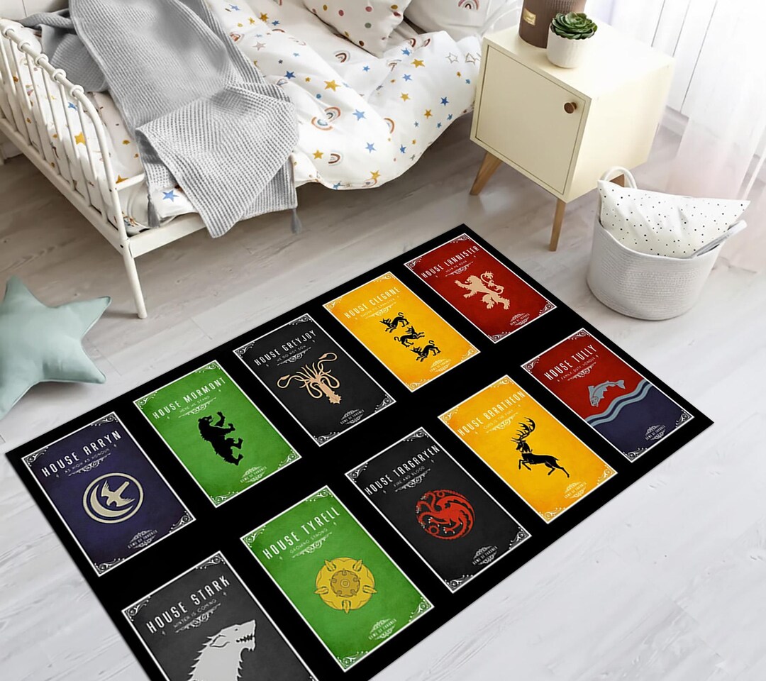 Game of Thrones Houses Area Rug, Westeros Sigils Carpet, Seven Kingdoms ...