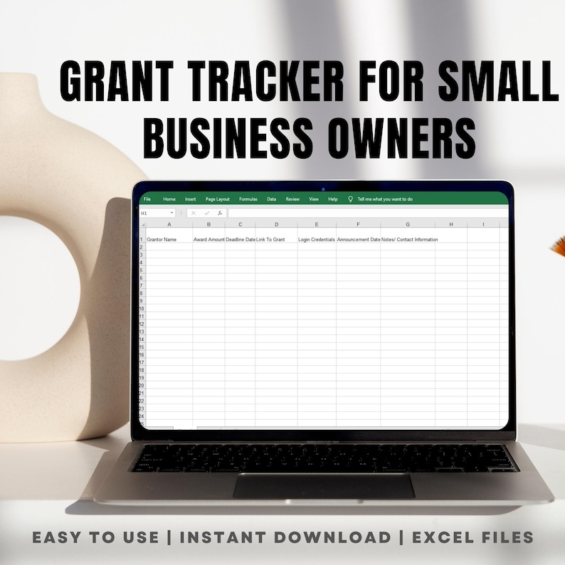 Grant Tracker Template Excel for Small Business & Nonprofit Deadline ...