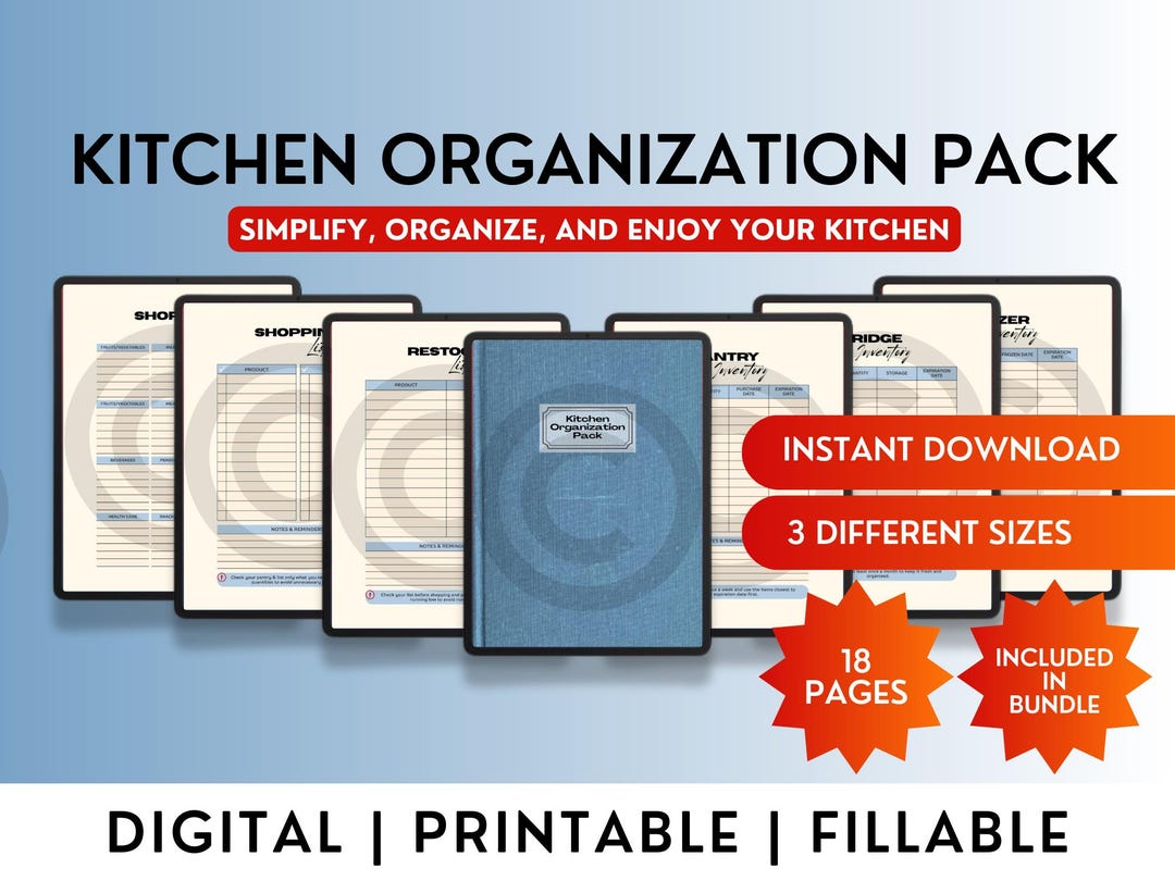 Adhd/neurodivergent Kitchen Organization Pack – Printable Pantry ...