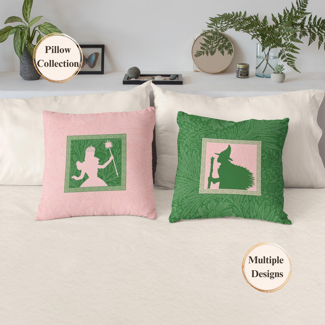 Wicked for Good Inspired Pillow Collection Glinda & Elphaba︳matching ...