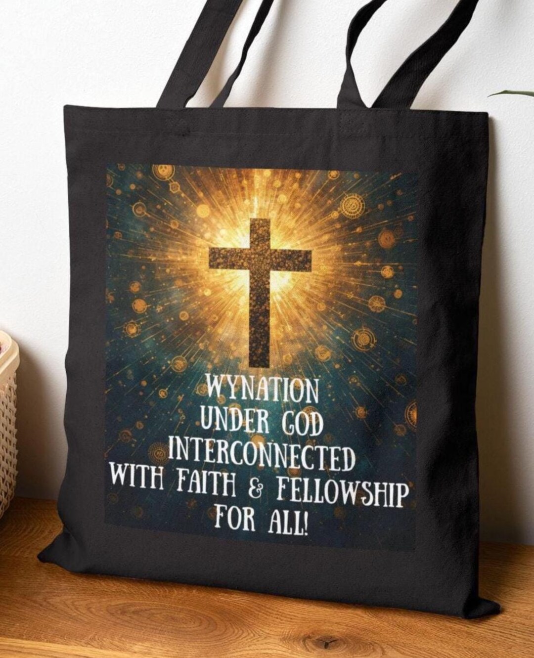 Faith & Fellowship Poem Tote Bag | Christian Bible Study Bag - Etsy