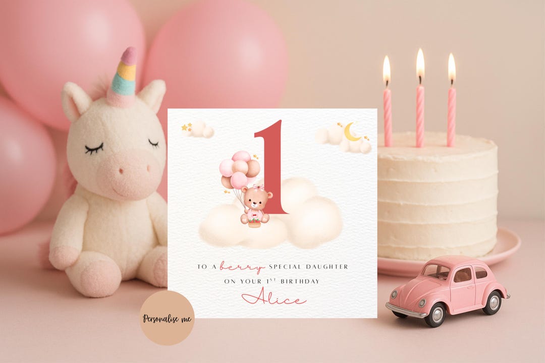 Personalised 1st 2nd 3rd Berry Birthday Card | Berry Special Daughter ...