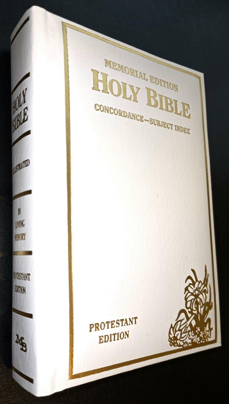 Memorial Funeral Edition HOLY BIBLE Concordance-subject Index ...