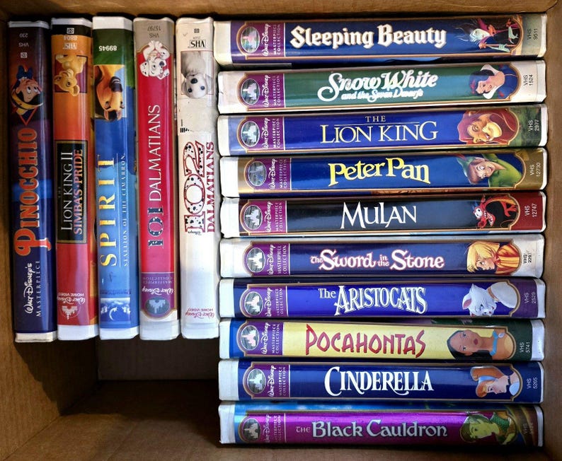 15 Walt Disney Clam Shell VHS Collectible MOVIES for CHILDREN. Great ...