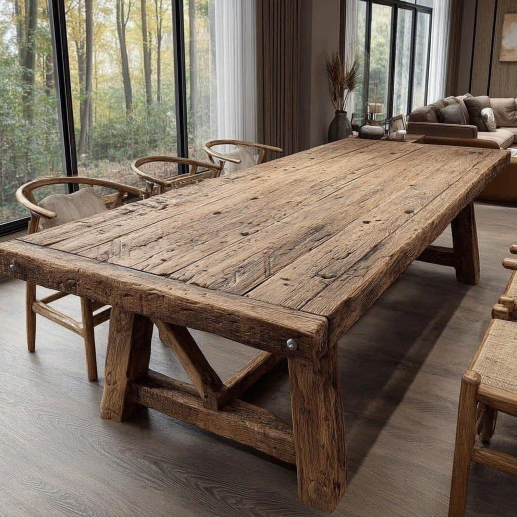 Handmade Live Edge Walnut Dining Table – Rustic Solid Wood - Etsy