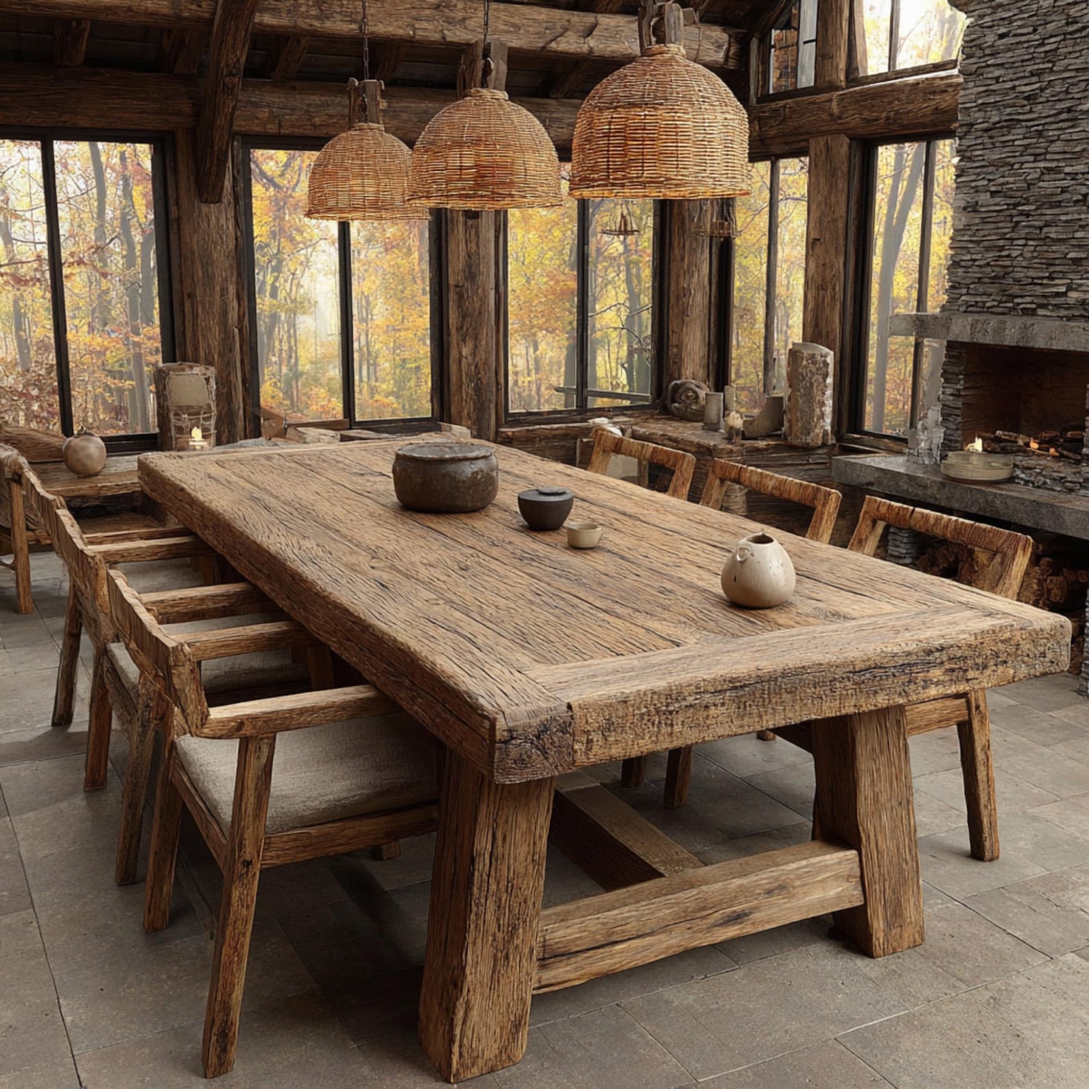 Handmade Live Edge Walnut Dining Table – Rustic Farmhouse Style - Etsy